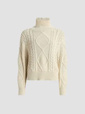 NILI LOTAN Kimmy Cotton-cashmere Turtleneck Sweater