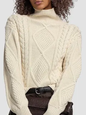 NILI LOTAN Kimmy Cotton-cashmere Turtleneck Sweater