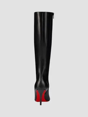 CHRISTIAN LOUBOUTIN Miss Z Botta 80mm Leather Knee High Boots