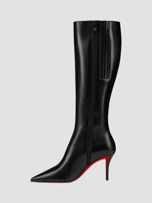 CHRISTIAN LOUBOUTIN Miss Z Botta 80mm Leather Knee High Boots