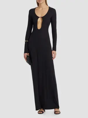 Kiki De Montparnasse Echauffe Cut-out Long-sleeve Gown