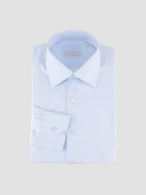 Stefano Ricci Classic Cotton Button-front Shirt - Light Blue