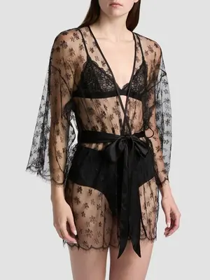 Kiki De Montparnasse Floral Lace Robe