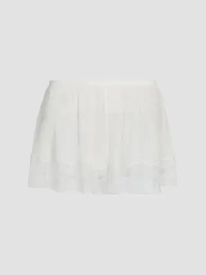 Kiki De Montparnasse Pointelle-knit Lace Shorts - Ivory