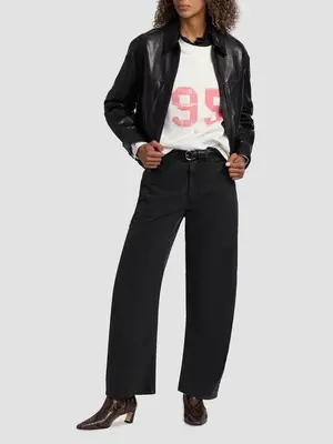 NILI LOTAN Aime Leather Bomber Jacket