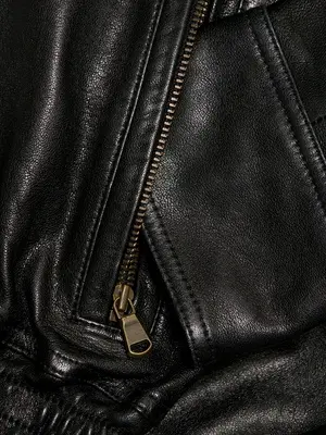 NILI LOTAN Aime Leather Bomber Jacket