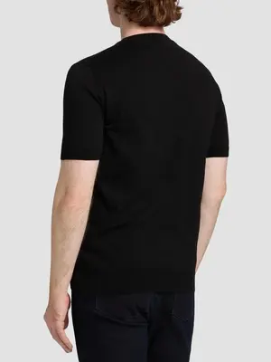 SAKS FIFTH AVENUE Diagonal Stitch Crewneck Short-sleeve Sweater