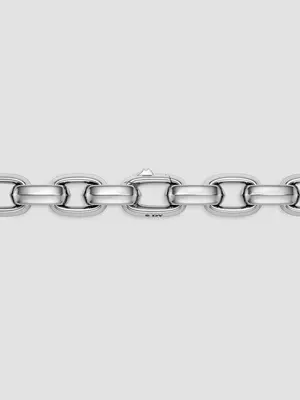 David Yurman Chevron Oval Link Necklace In Sterling 10mm