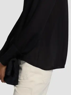 NILI LOTAN Mariposa Silk V-neck Blouse