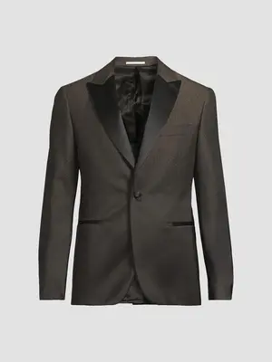 Pal Zileri Shimmer Single-breasted Dinner Jacket - Brown