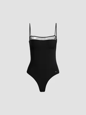 Kiki De Montparnasse Lace Inset One-piece Swimsuit - Black
