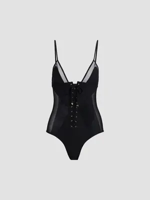 Kiki De Montparnasse Peep Show One-piece Swimsuit - Black