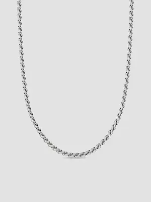 David Yurman Sculpted Cable Chain Necklace In Sterling 3.7mm