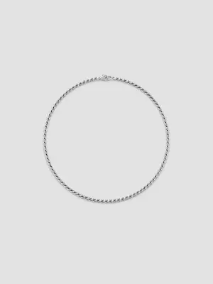 David Yurman Sculpted Cable Chain Necklace In Sterling 3.7mm