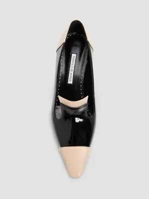 Manolo Blahnik Polastron 50mm Two-tone Leather Pumps