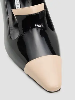 Manolo Blahnik Polastron 50mm Two-tone Leather Pumps