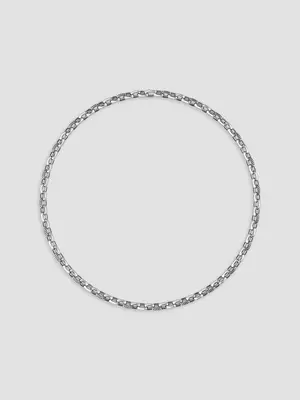 David Yurman Chevron Oval Link Necklace In Sterling 7mm