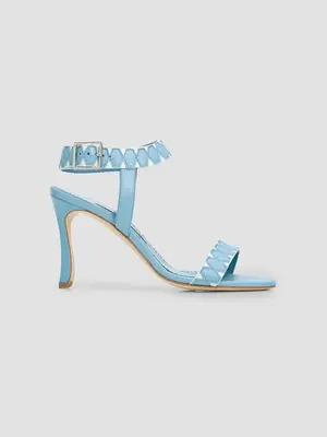 Manolo Blahnik Coron Geometric Leather Sandals
