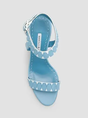 Manolo Blahnik Coron Geometric Leather Sandals
