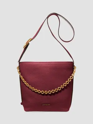 Michael Kors Nolita Small Leather Bucket Bag - Deep Red