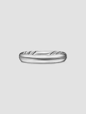 David Yurman Dy Mercer Band Ring In Sterling 3.7mm - Silver