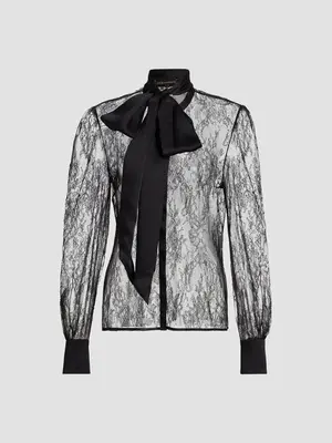 Kiki De Montparnasse Lace Tie-neck Blouse