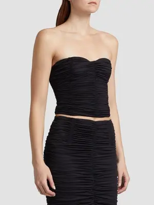 Kiki De Montparnasse Echauffe Ruched Bustier Top