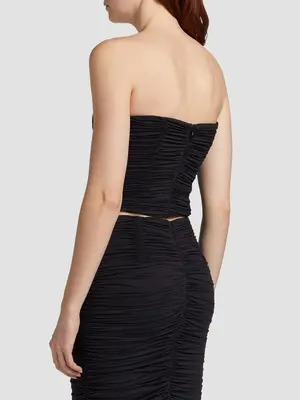 Kiki De Montparnasse Echauffe Ruched Bustier Top