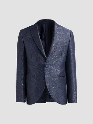 Pal Zileri Sparkle Donegal-effect Dinner Jacket - Blue