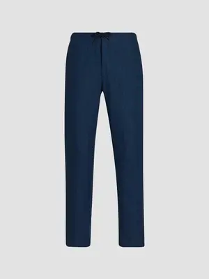 SAKS FIFTH AVENUE Collection Délavé Linen Drawstring Pants - Navy