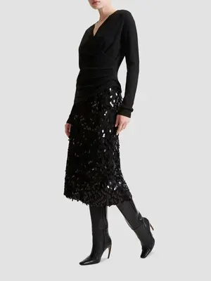 Marella Sequinned Fil Coupé Skirt