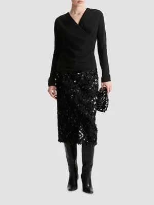 Marella Sequinned Fil Coupé Skirt