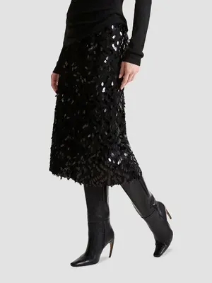 Marella Sequinned Fil Coupé Skirt