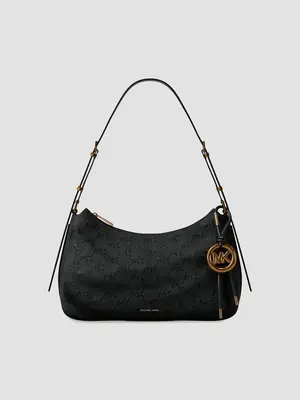 Michael Kors Nolita Medium Leather Convertible Shoulder Bag - Black