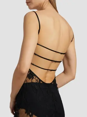 Kiki De Montparnasse Dominique Sheer Lace Midi-dress