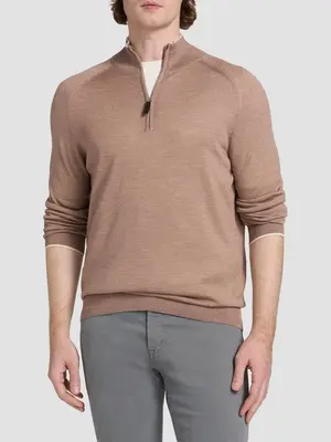 SAKS FIFTH AVENUE Wool-blend Quater-zip Sweater