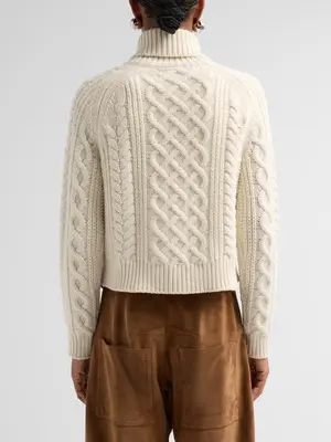NILI LOTAN Ezren Wool Cable-knit Sweater