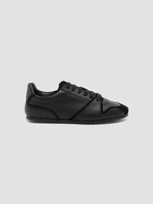 Moschino Leather & Suede Sneakers Black