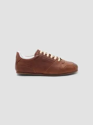 Moschino Leather & Suede Sneakers - Nut
