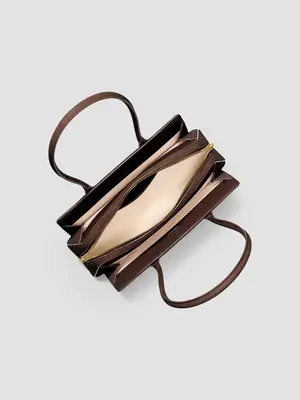 Michael Kors Laila Small Suede Shoulder Tote Bag - Chocolate