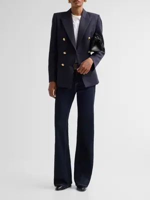 NILI LOTAN Bruni Wool Double-breasted Blazer
