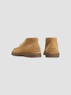 TOD'S Suede Desert Boots - Light Beige