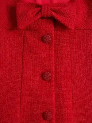 Valentino Garavani Short Dress In Plain Wool Tweed