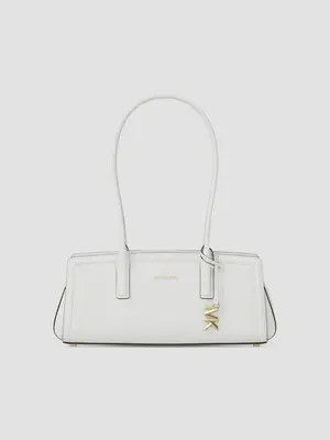 Michael Kors Laila Small Logo Leather Shoulder Bag - Eggshell
