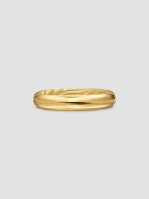 David Yurman Dy Mercer Band Ring In 18k Yellow 3.7mm - Gold