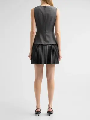 MILLY Haddy Two-tone Layred Mini Dress - Grey