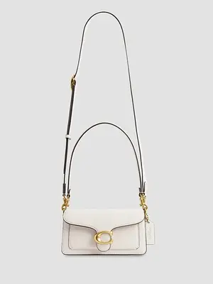 COACH Pebbled Leather Tabby Shoulder Bag 20 - Chalk
