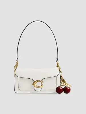 COACH Pebbled Leather Tabby Shoulder Bag 20 - Chalk