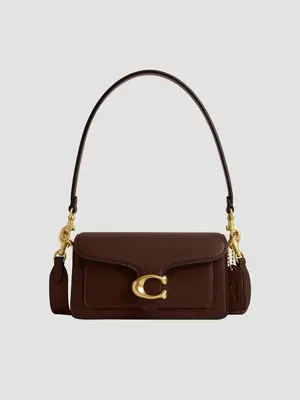 COACH Pebbled Leather Tabby Shoulder Bag 20 - Maple