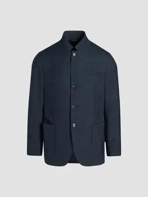 SAKS FIFTH AVENUE Collection Wool-blend Woven Sport Coat - Navy